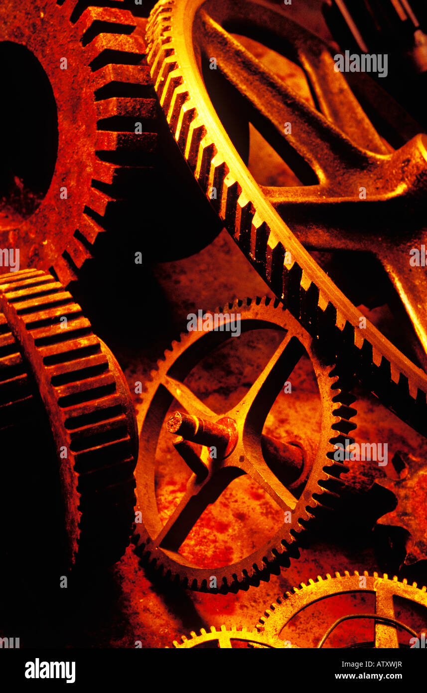 old rusty gears Stock Photo - Alamy