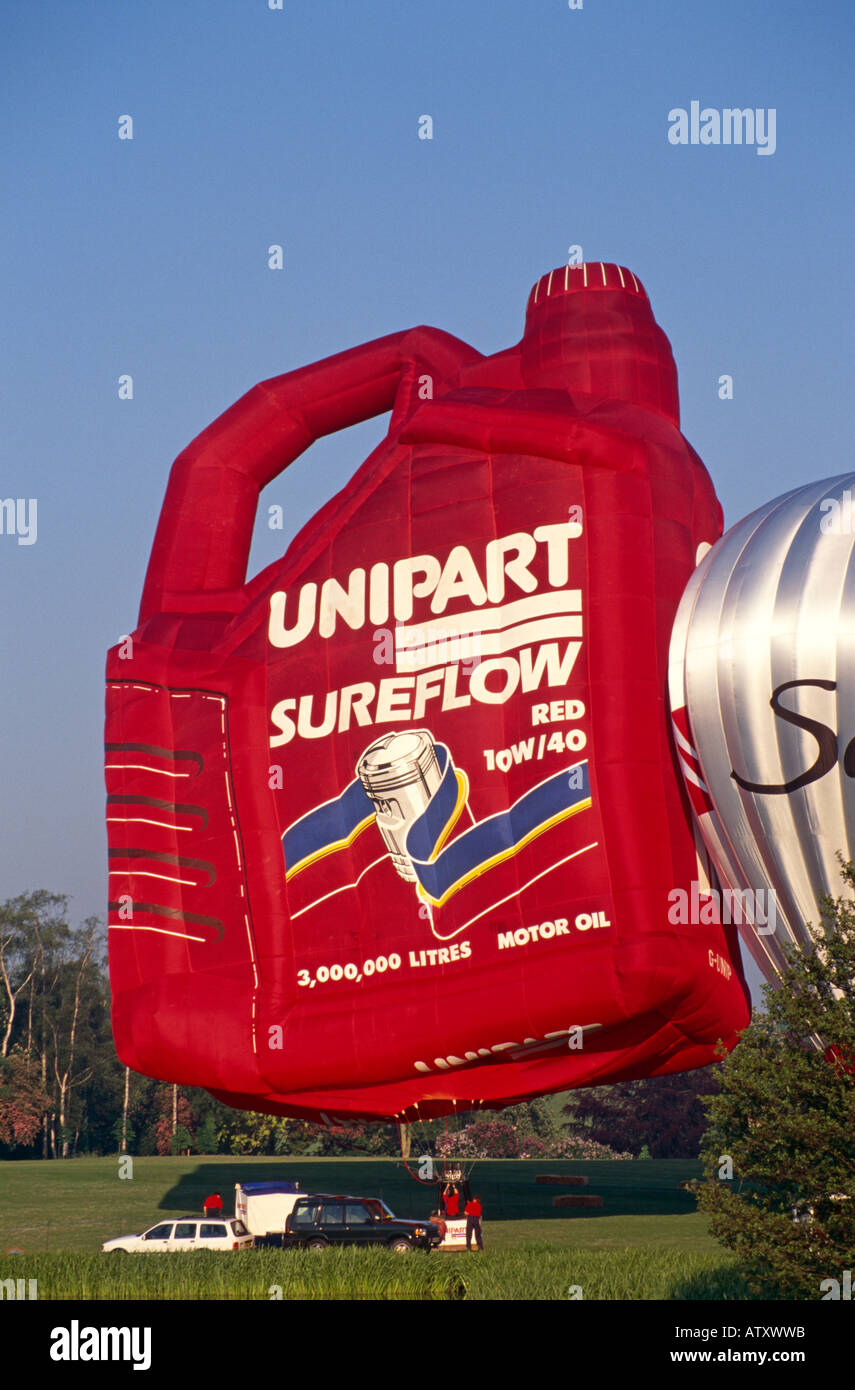 Unipart Oil hot air balloon Stock Photo - Alamy