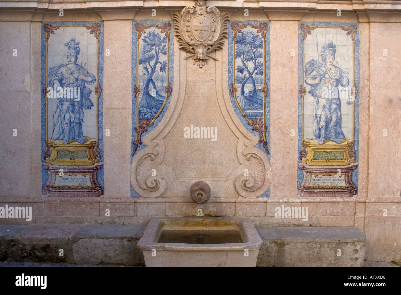 Tiled Fountain Sintra Portugal Stock Photo - Alamy