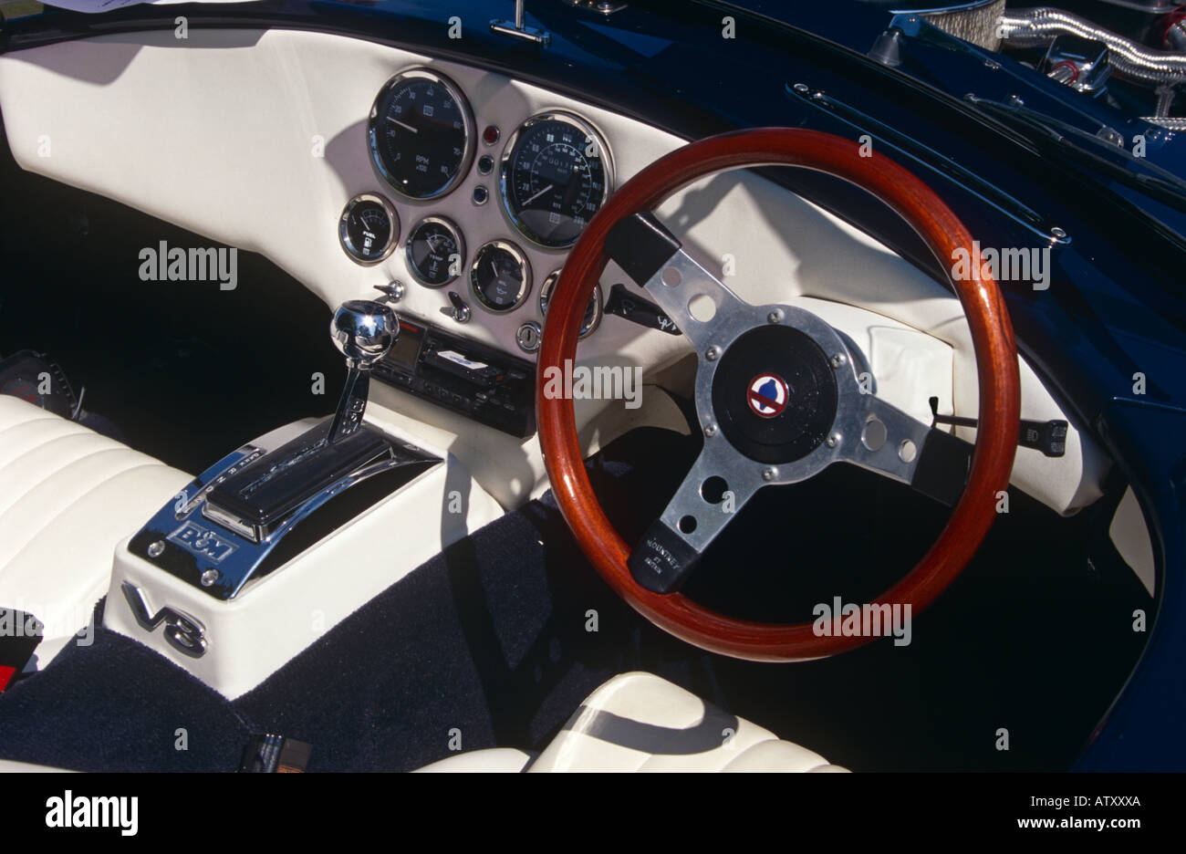 Interior of classic car Stock Photo - Alamy