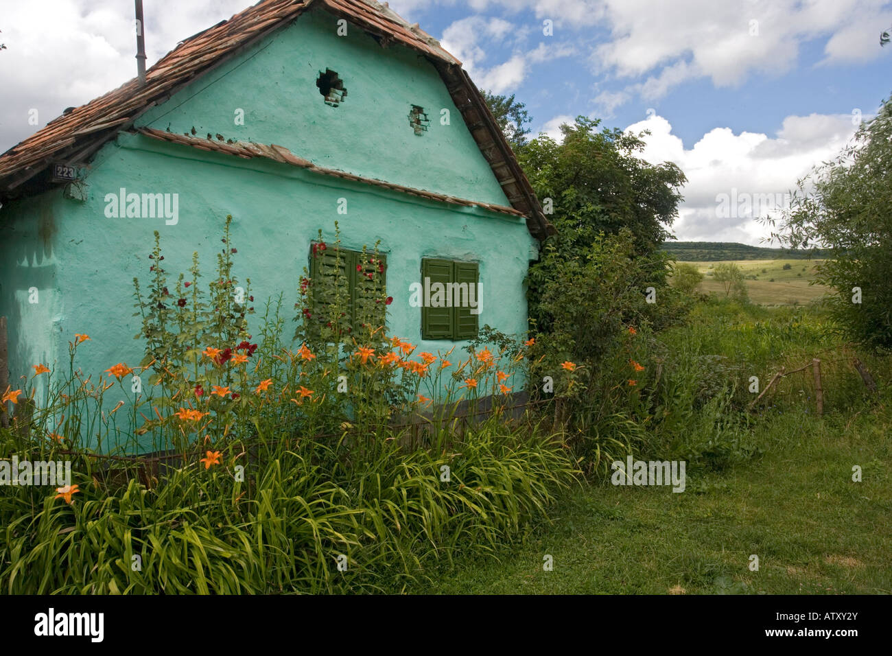 Old house in Saxon village of Viscri, Romania Stock Photo - Alamy