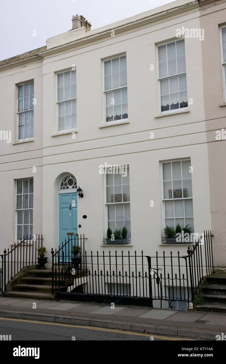 Modernised terrace houses Cheltenham UK Stock Photo - Alamy