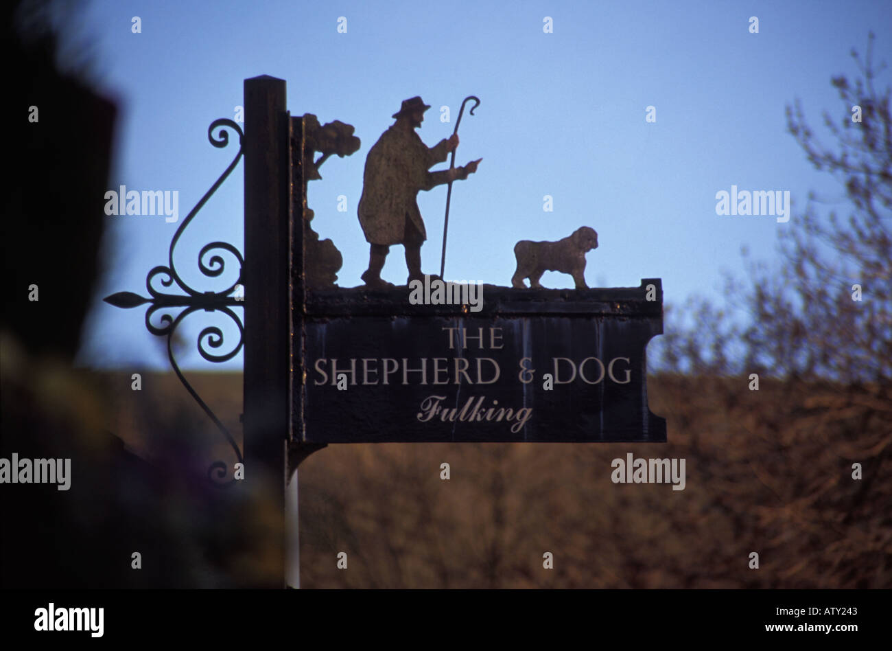 Fulking village sign hi-res stock photography and images - Alamy