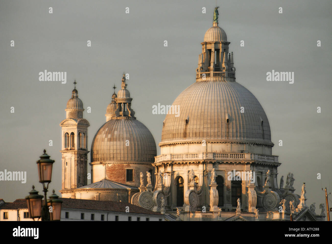 The imposing domes of the Santa Maria della Salute Venice Italy Stock ...