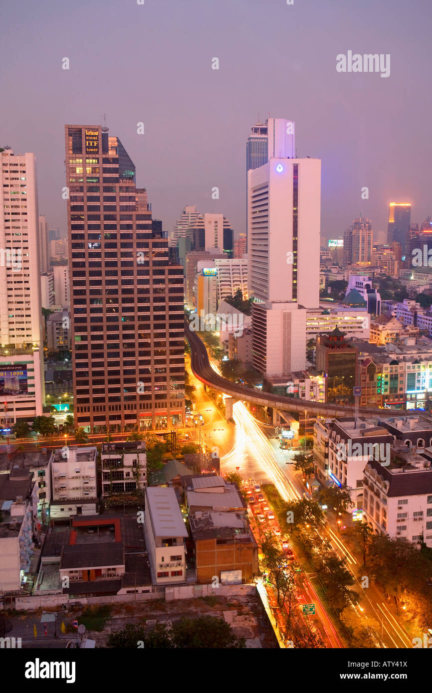 Silom road in Bangkok Thailand Stock Photo - Alamy
