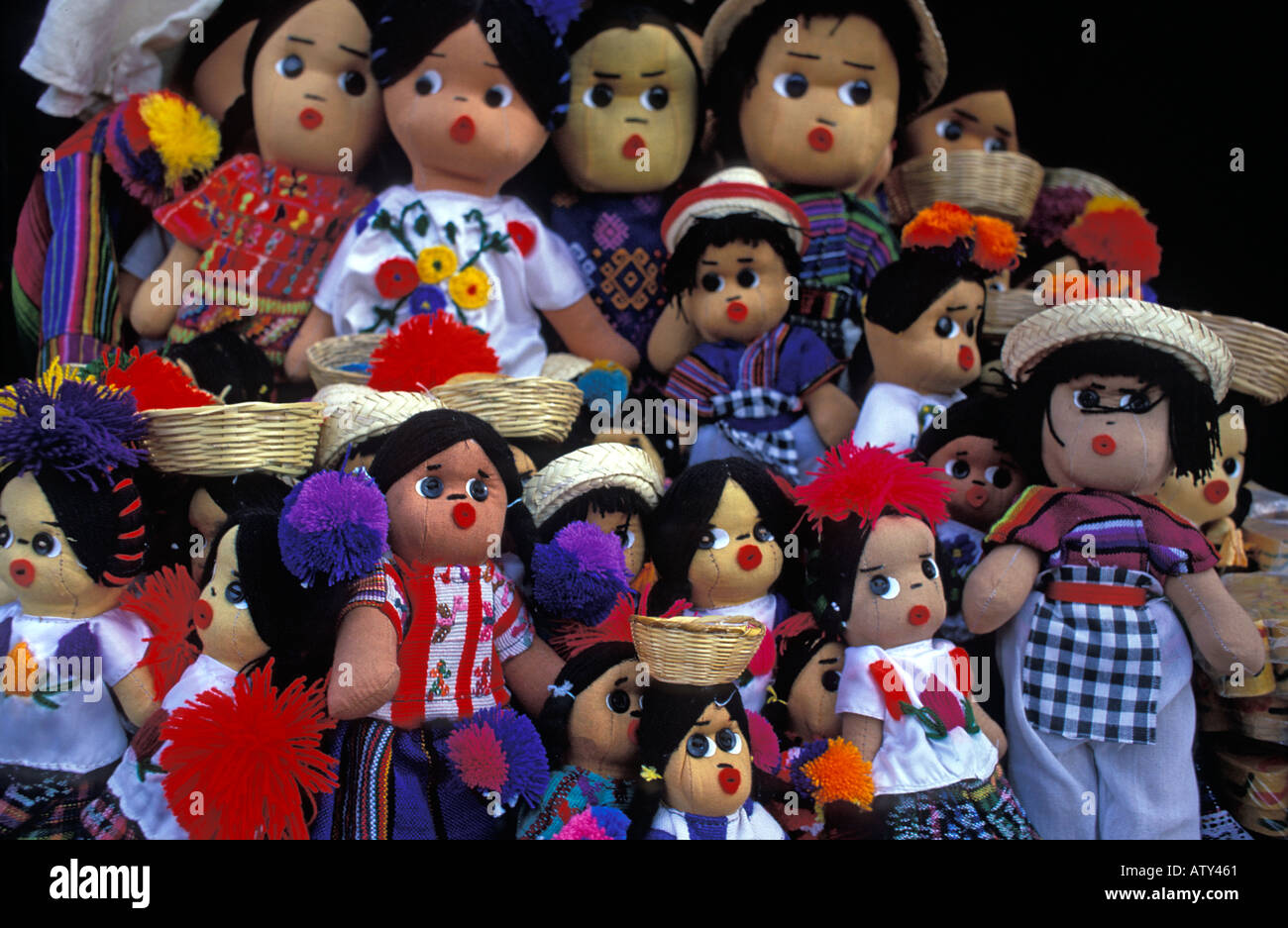 Selection of small dolls munecas dressed in Maya costume For sale at ...