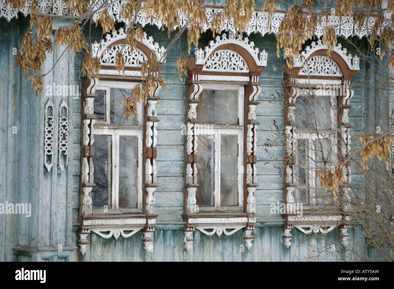 decorative windows, Suzdal, Russia Stock Photo - Alamy