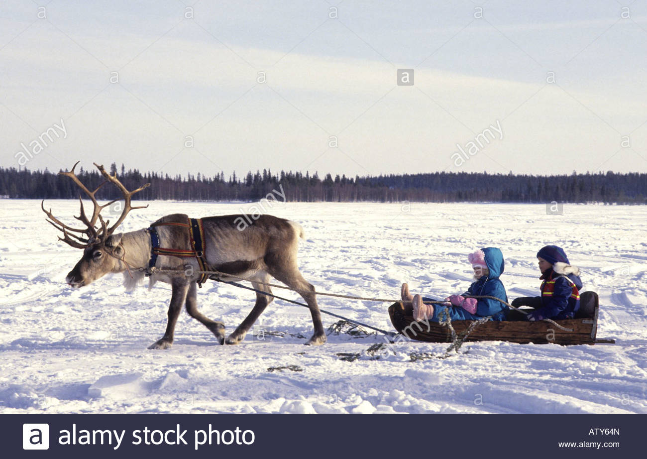 Kids Riding On Sleigh High Resolution Stock Photography and Images - Alamy