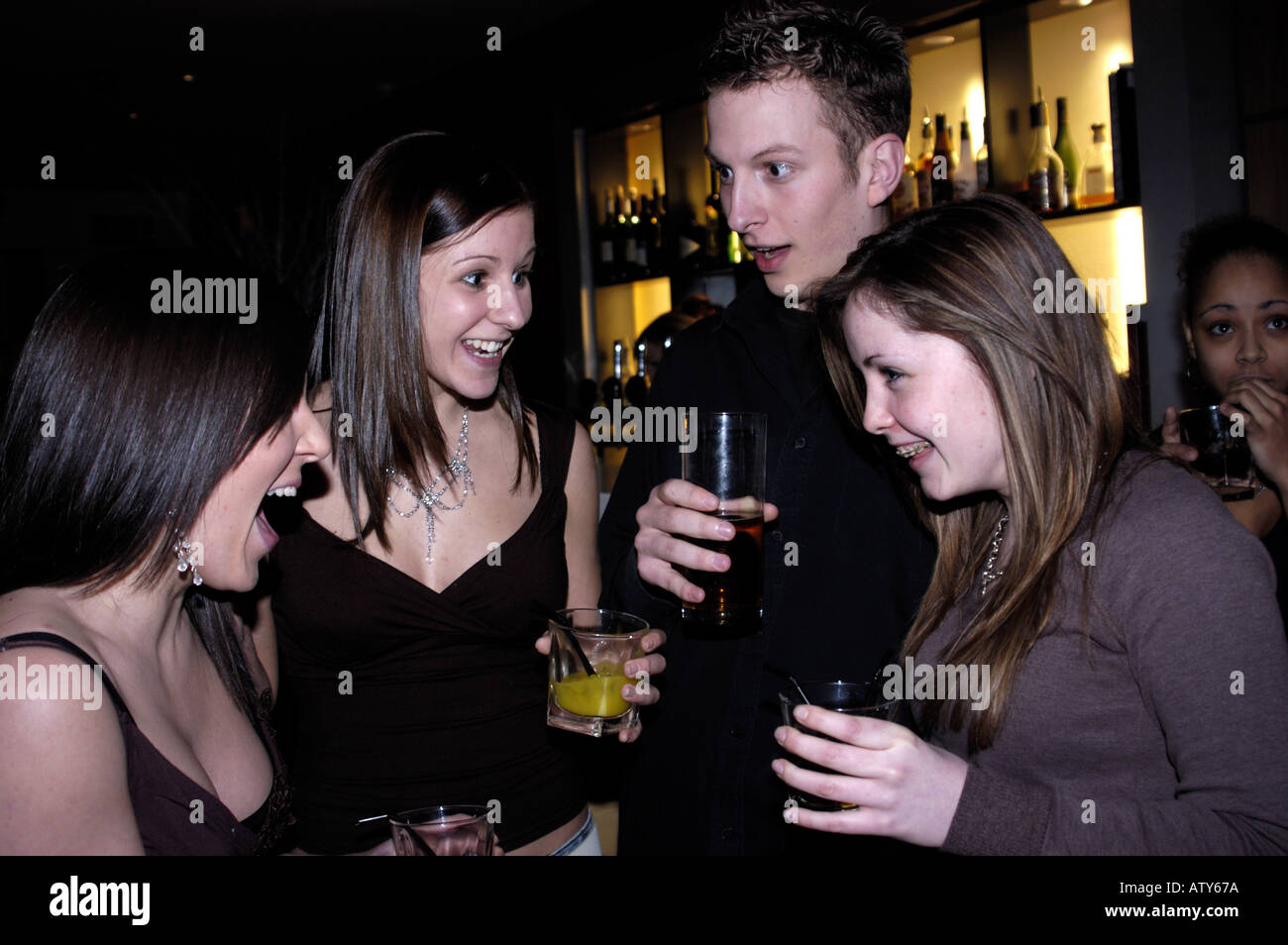 Drunk teenagers at night hi-res stock photography and images - Alamy