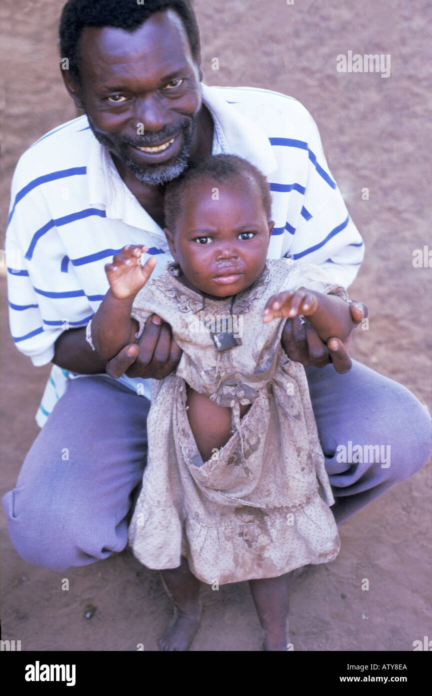 AFRICA KENYA KALIFI Proud Kenyan father with his baby daughter in ...