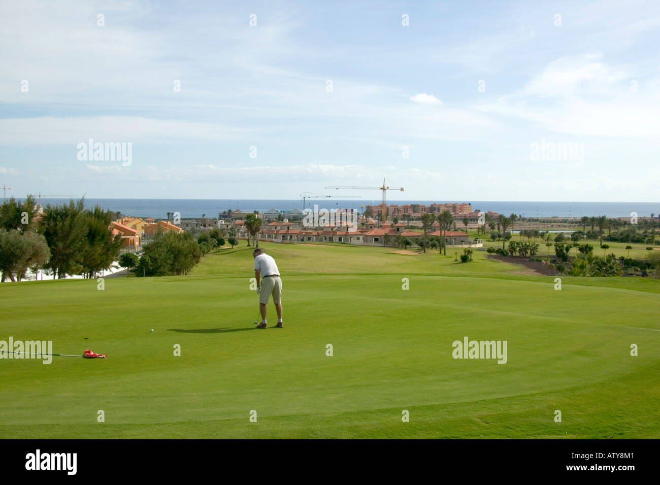 Golf course Caleta de Fuste Stock Photo - Alamy