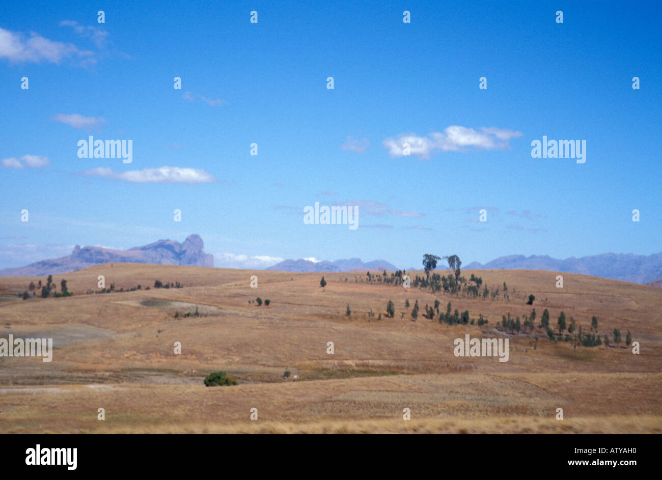 Central highlands landscape Fianarantsoa Madagascar Africa Stock Photo ...