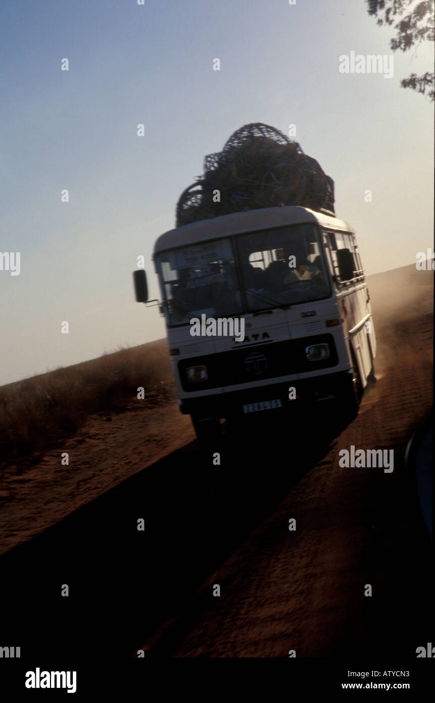 Road to Isalo National Park on a taxi brusse Madagascar Africa Stock ...