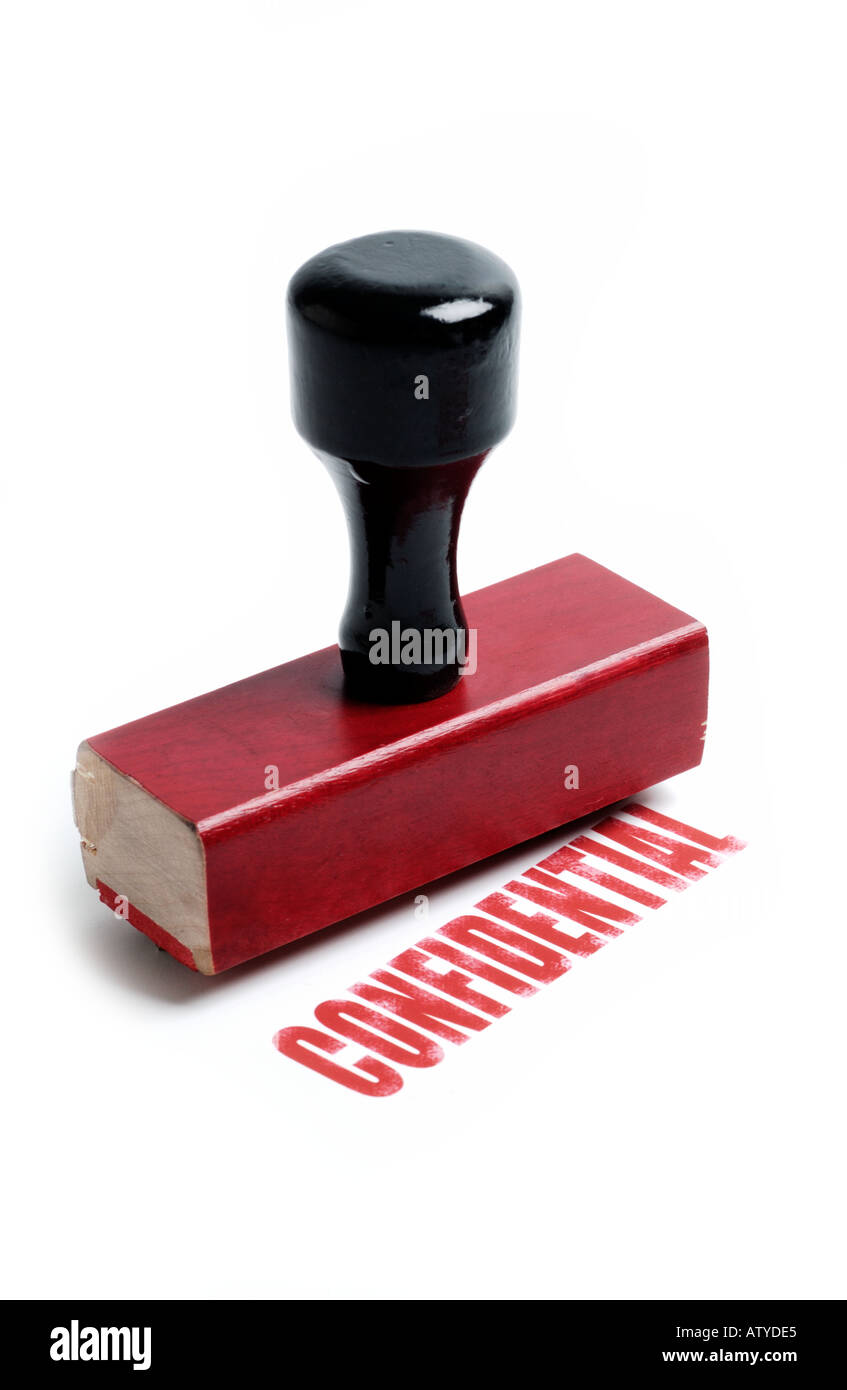 CONFIDENTIAL rubber stamp Stock Photo - Alamy