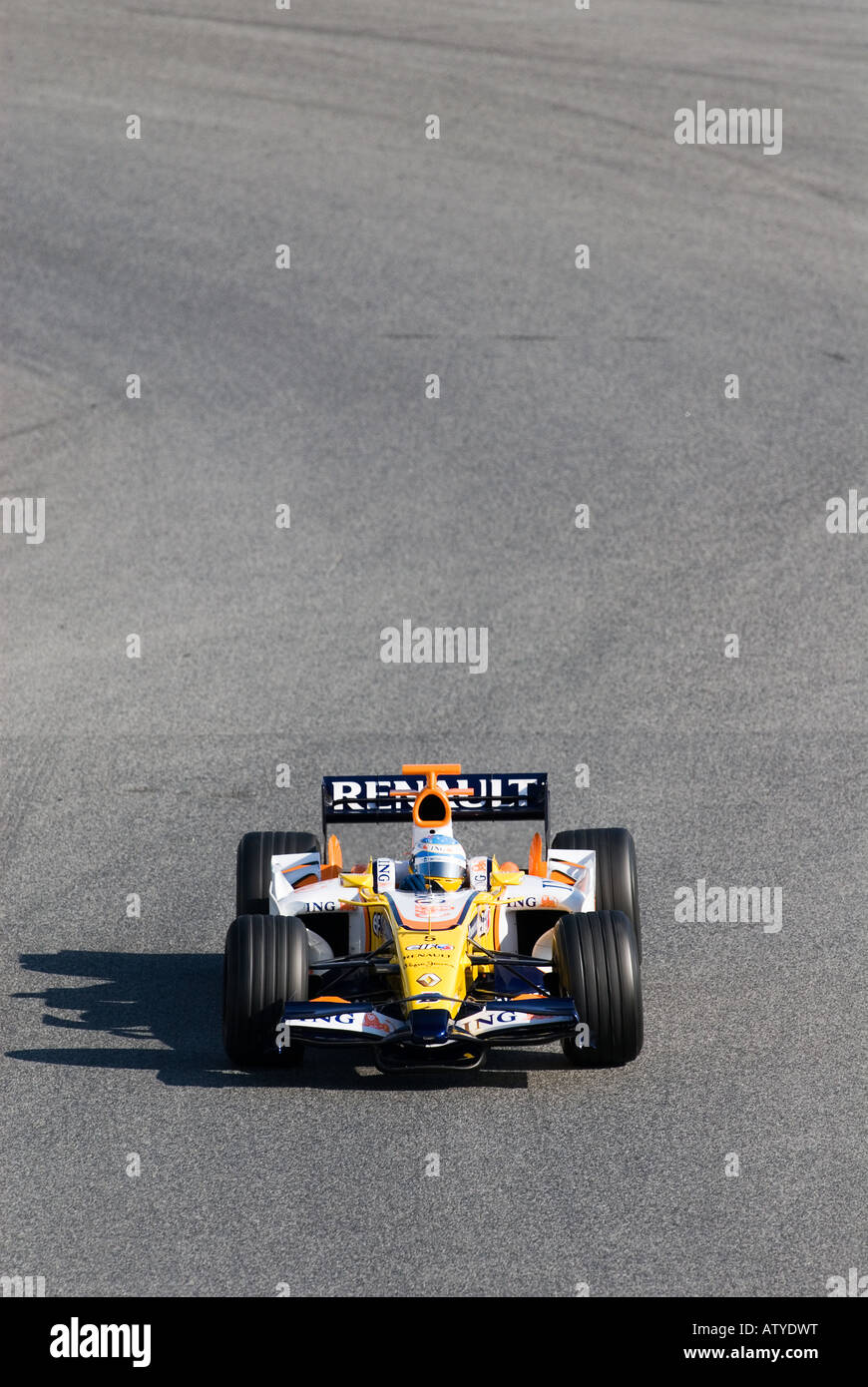 Fernando ALONSO (ESP) in the Renault R28 Formula 1 racecar during ...