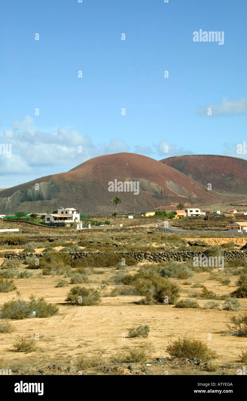 Montana Colorada Crater Walk Lajares Stock Photo - Alamy
