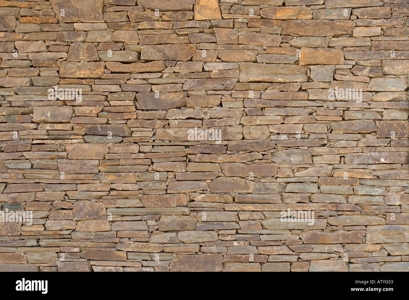 Dry Stacked Stone Wall Stock Photo - Alamy