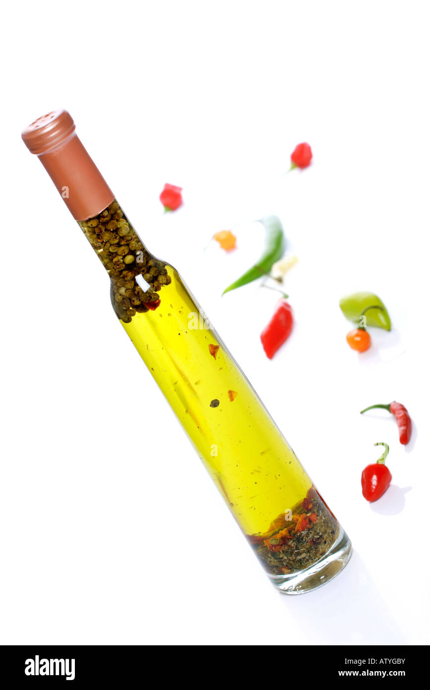 oil and assorted mixed peppers Stock Photo - Alamy