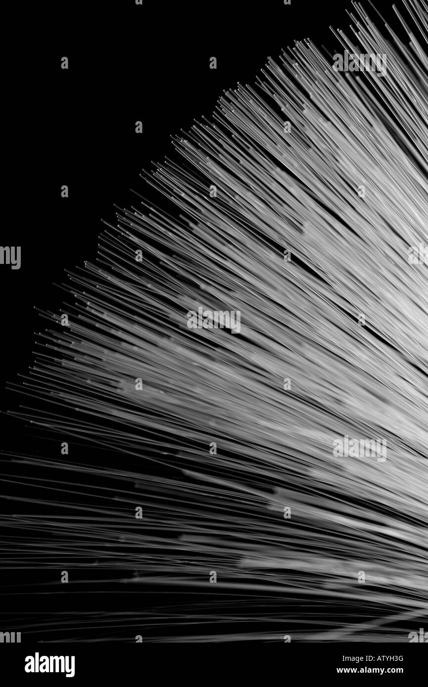 Fibre optic cables Black and White Stock Photos & Images - Alamy