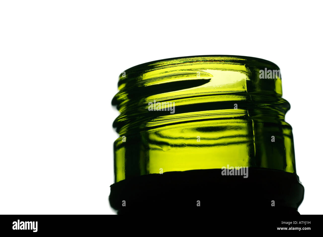 rim of a glass drinking bottle Stock Photo - Alamy