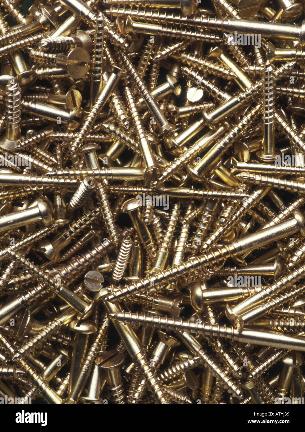 Pile of copper screws Stock Photo - Alamy