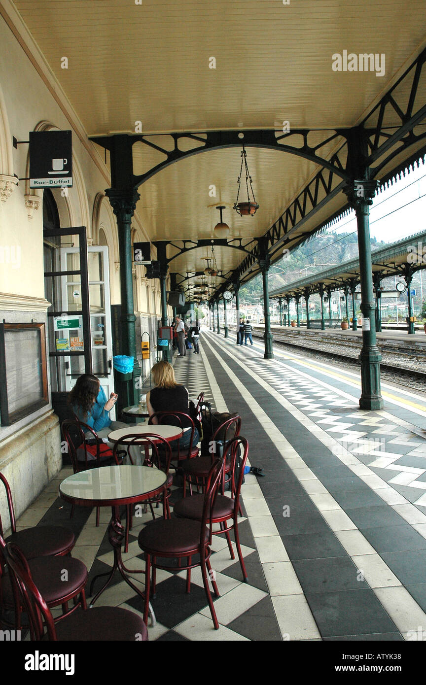 Italy Sicily The railway Station at Giardini Naxos (Taormina) Said to ...