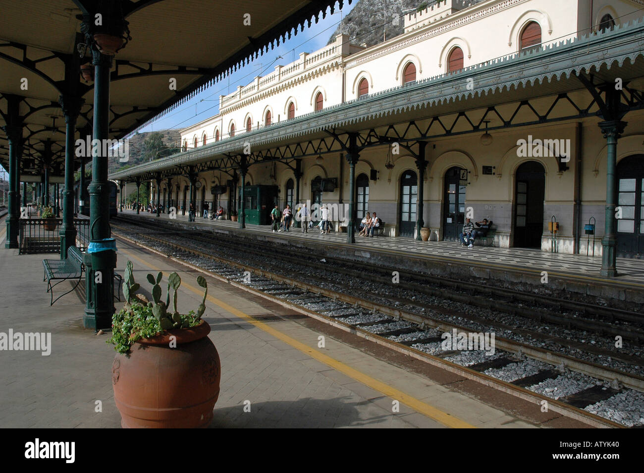 Italy Sicily The railway Station at Giardini Naxos (Taormina) Said to ...