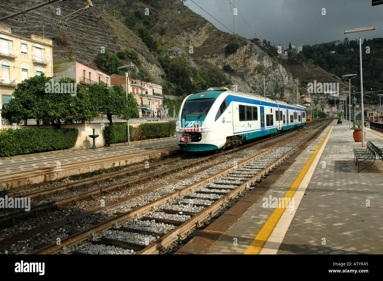 Italy Sicily The railway Station at Giardini Naxos (Taormina) Said to ...