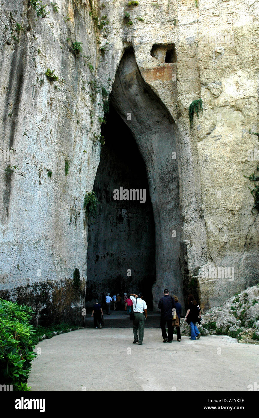 Syracuse Cave The Ear of Dionysius Stock Photo - Alamy