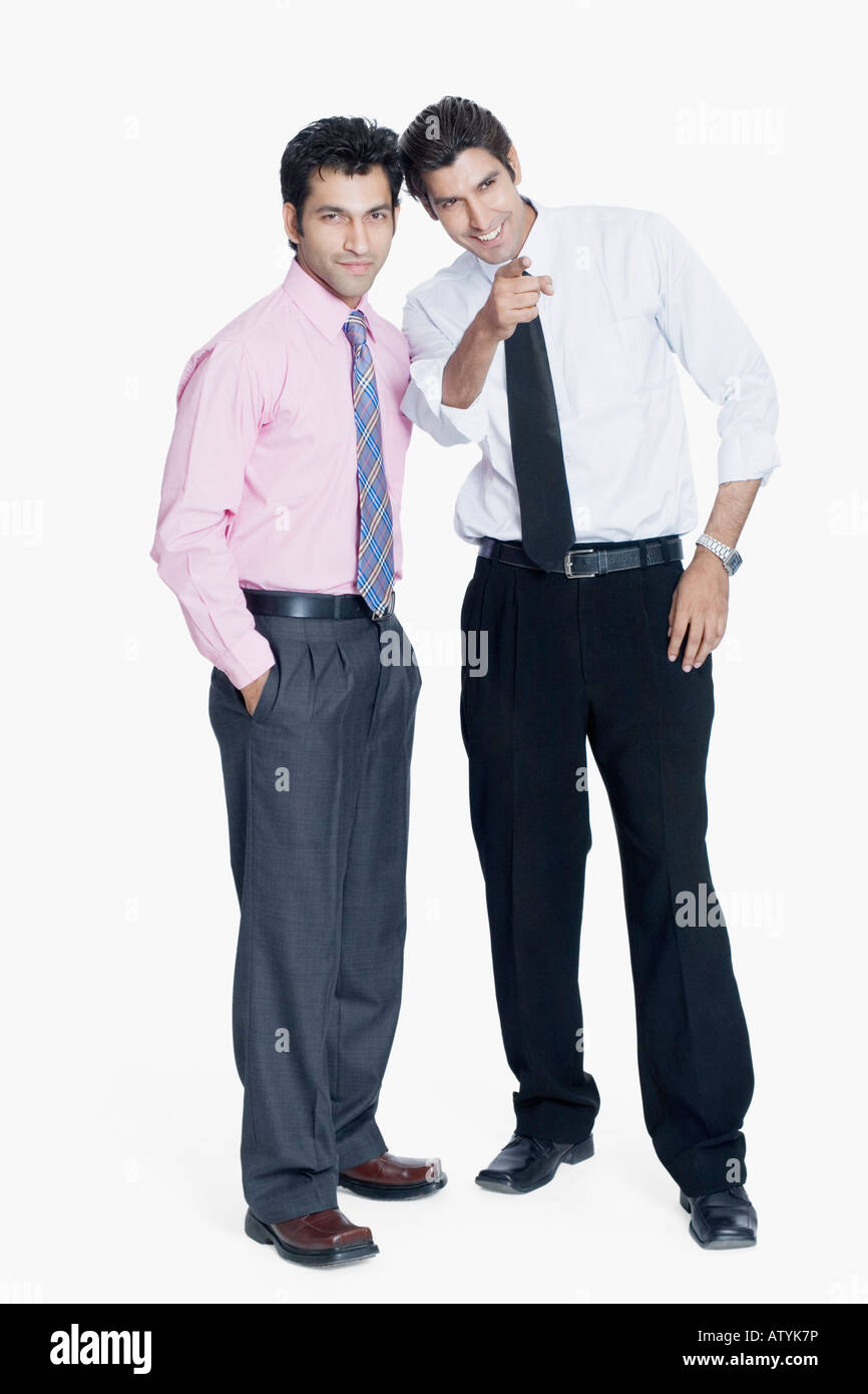 Portrait two smiling men in Cut Out Stock Images & Pictures - Alamy