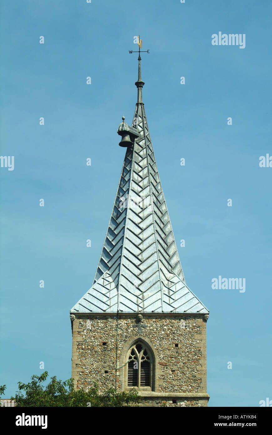 Ickleton lead covered spire on the parish Church of St Mary Magdalene ...