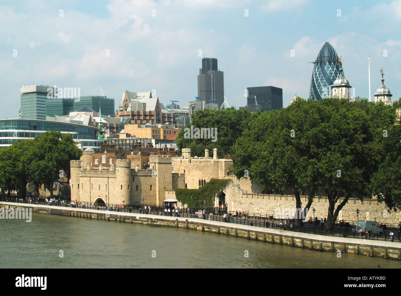 Pool of London and City skyline including Tower Of London Nat West ...