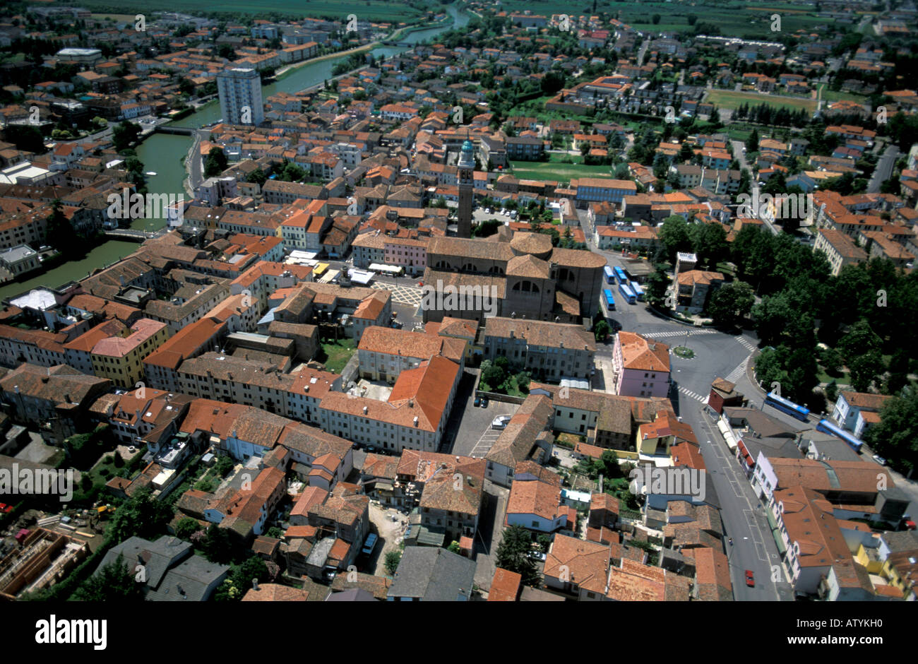 Aerial view of Adria Veneto Italy Stock Photo - Alamy