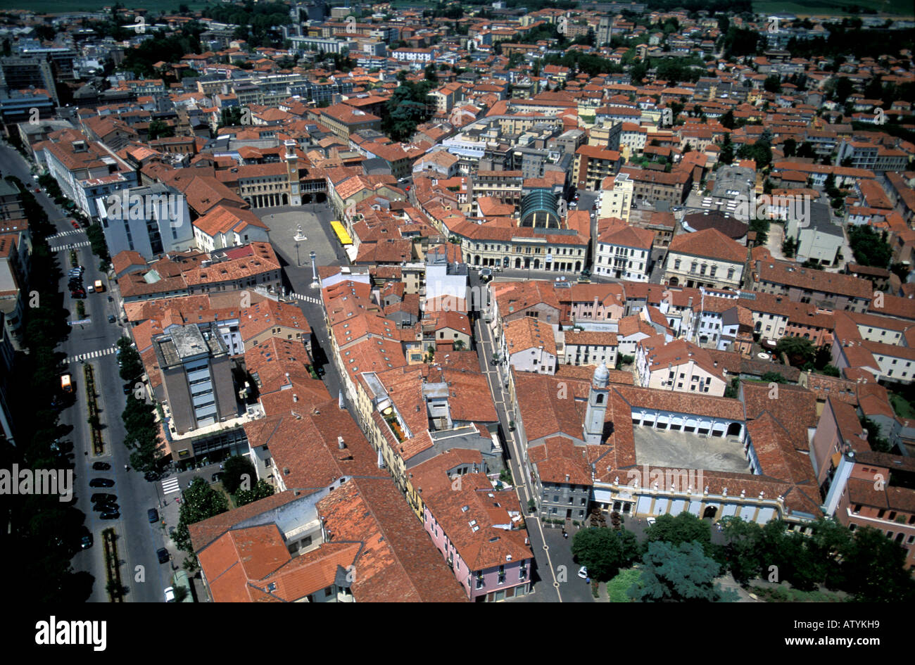 Aerial view of Rovigo Veneto Italy Stock Photo - Alamy