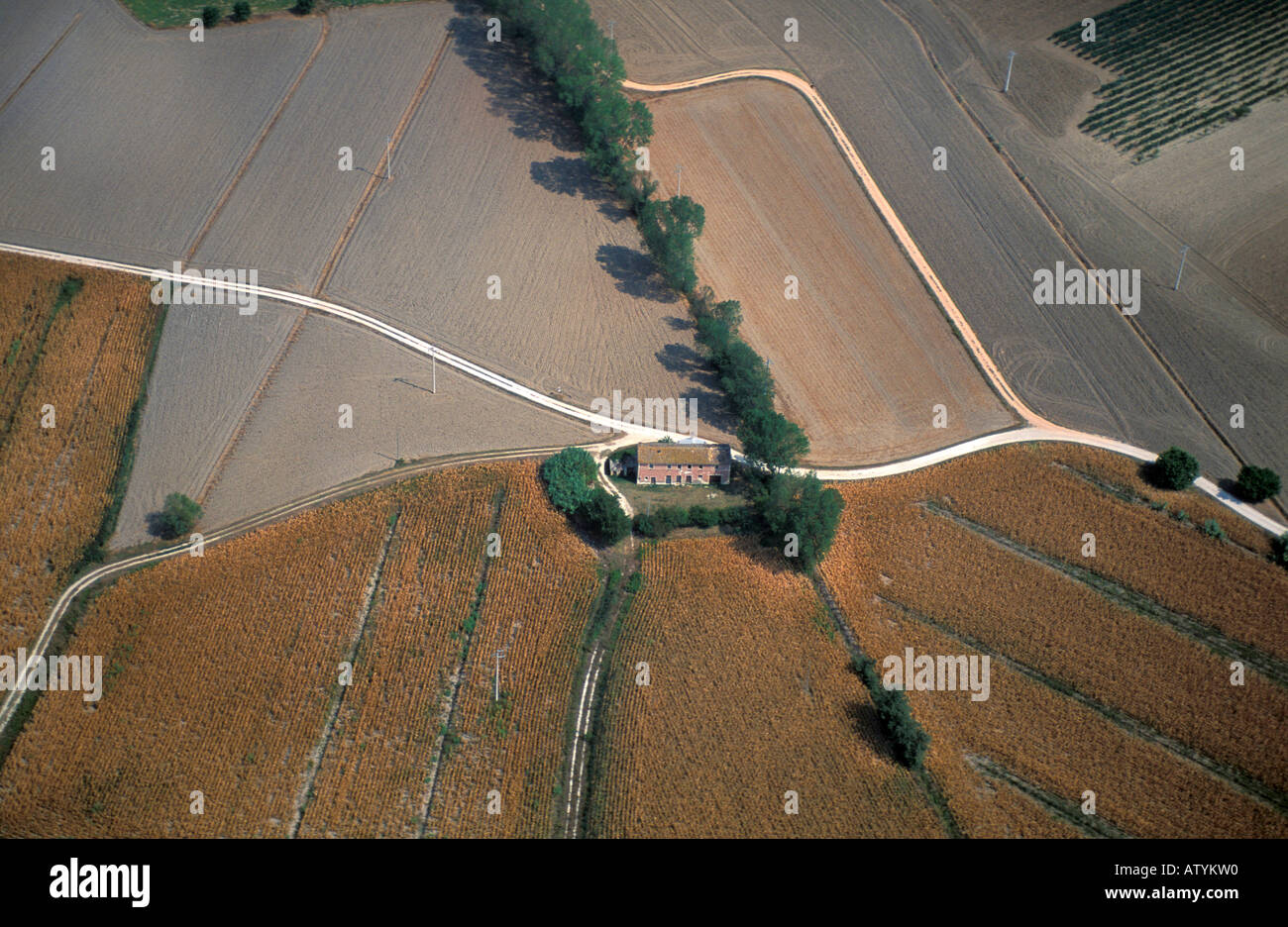 Aerial view Countryside Jesi Marche Italy Stock Photo - Alamy