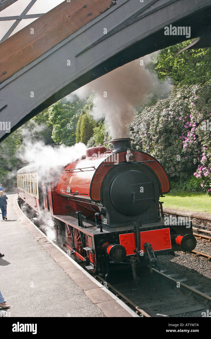 Steam Train, Cumbria, at the Lakeside and Haverthwaite Railway, Cumbria ...
