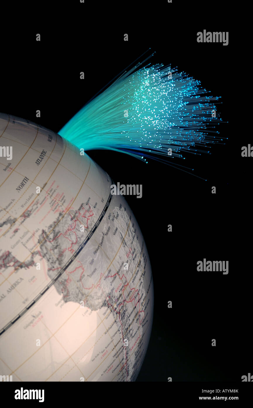 Fiber optics globe hi-res stock photography and images - Alamy