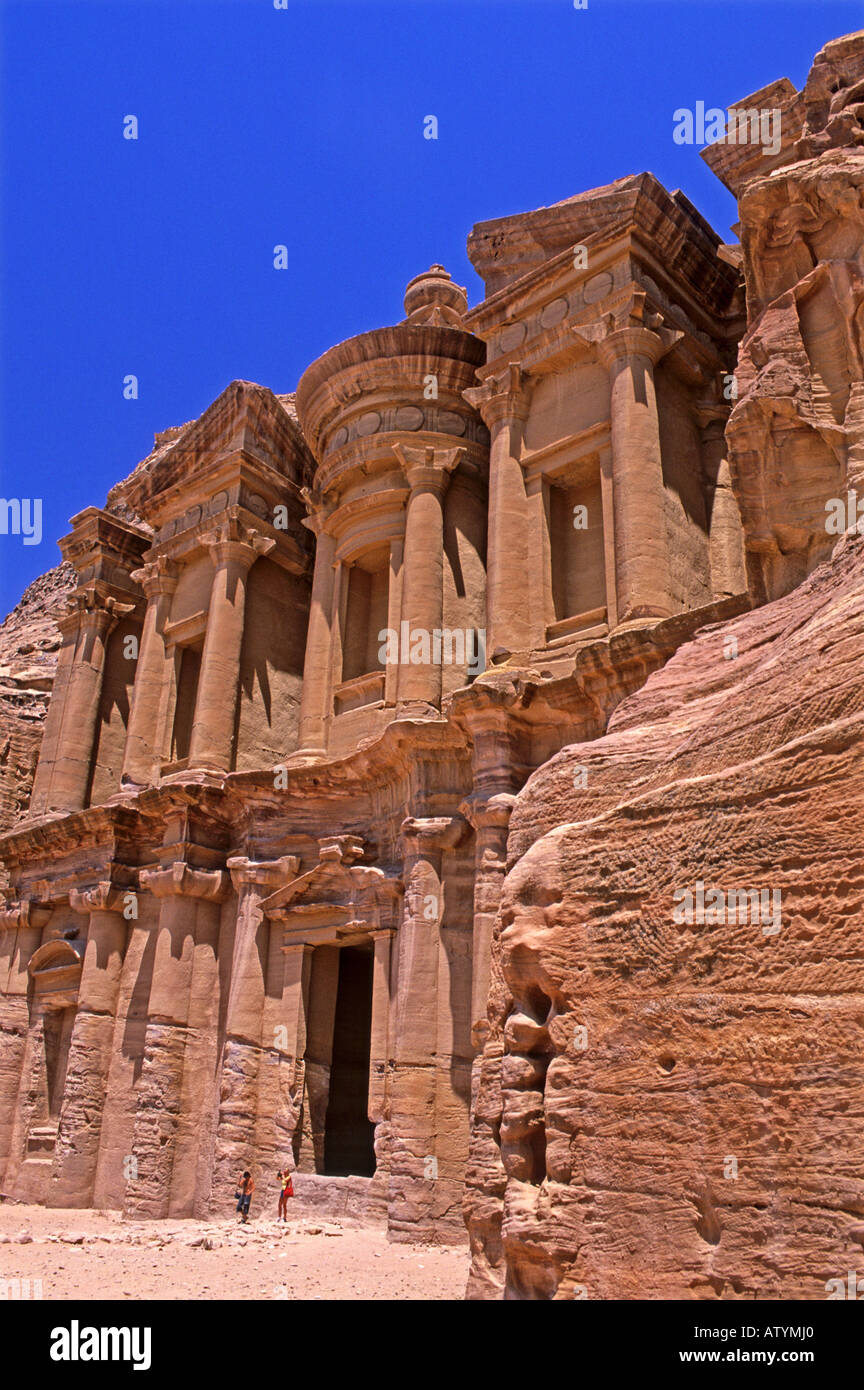 Al Deir monastery Petra Jordan Middle East Stock Photo - Alamy