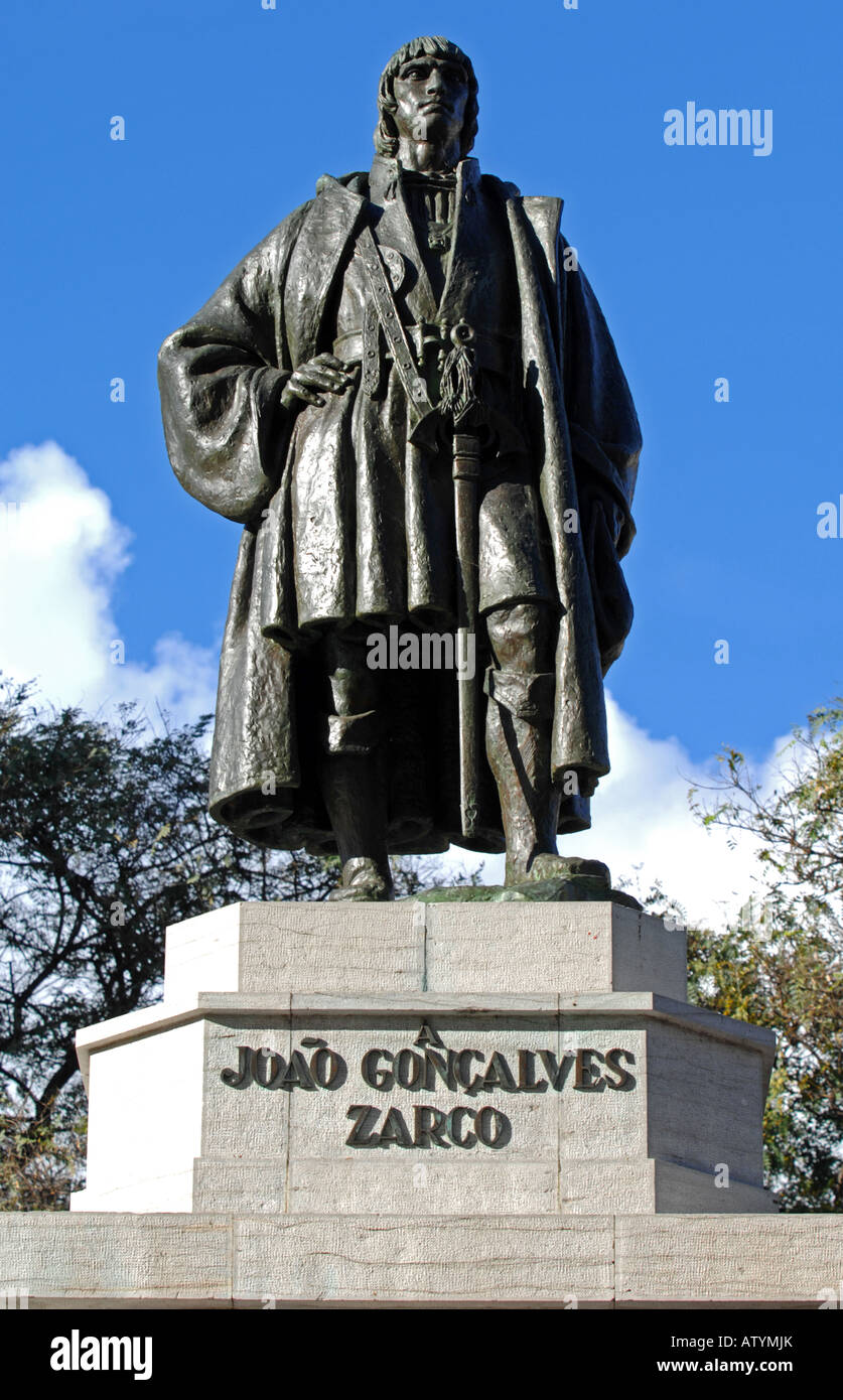 Joao Goncalves Zarco statue, Funchal, Madeira Stock Photo - Alamy