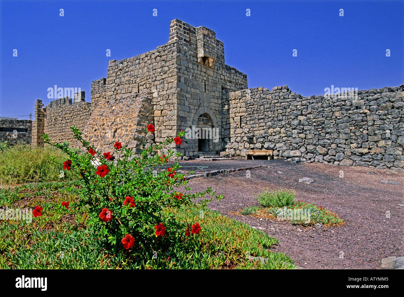Castle Qusar Al Azraq desert Jordan Middle East Stock Photo - Alamy