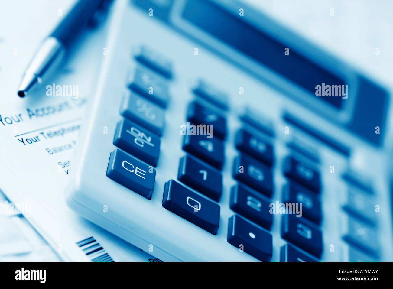 calculating and sorting bills for payment Stock Photo - Alamy