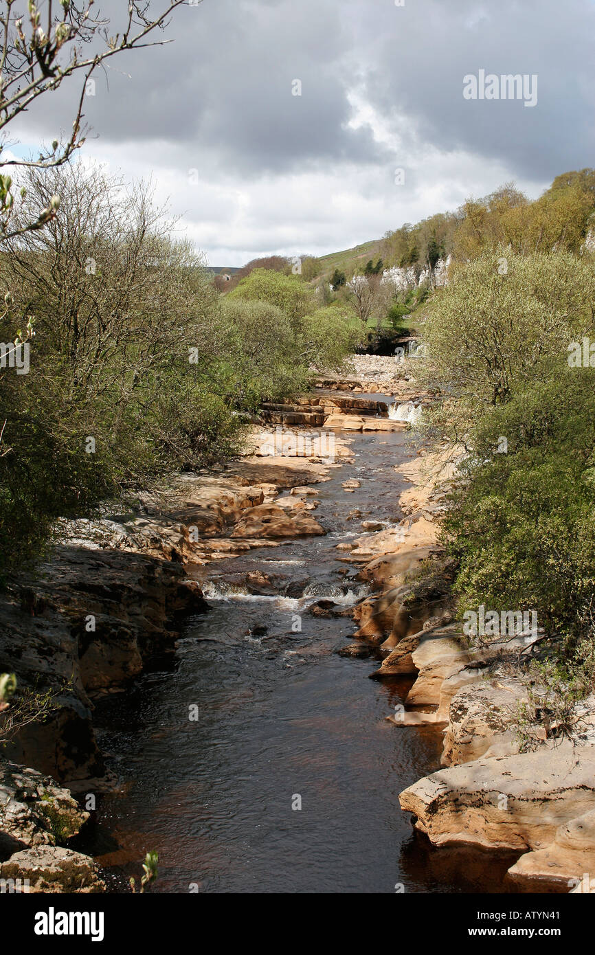 River Swale, Wainwath Force, Swaledale in the Yorkshire Dales Stock ...