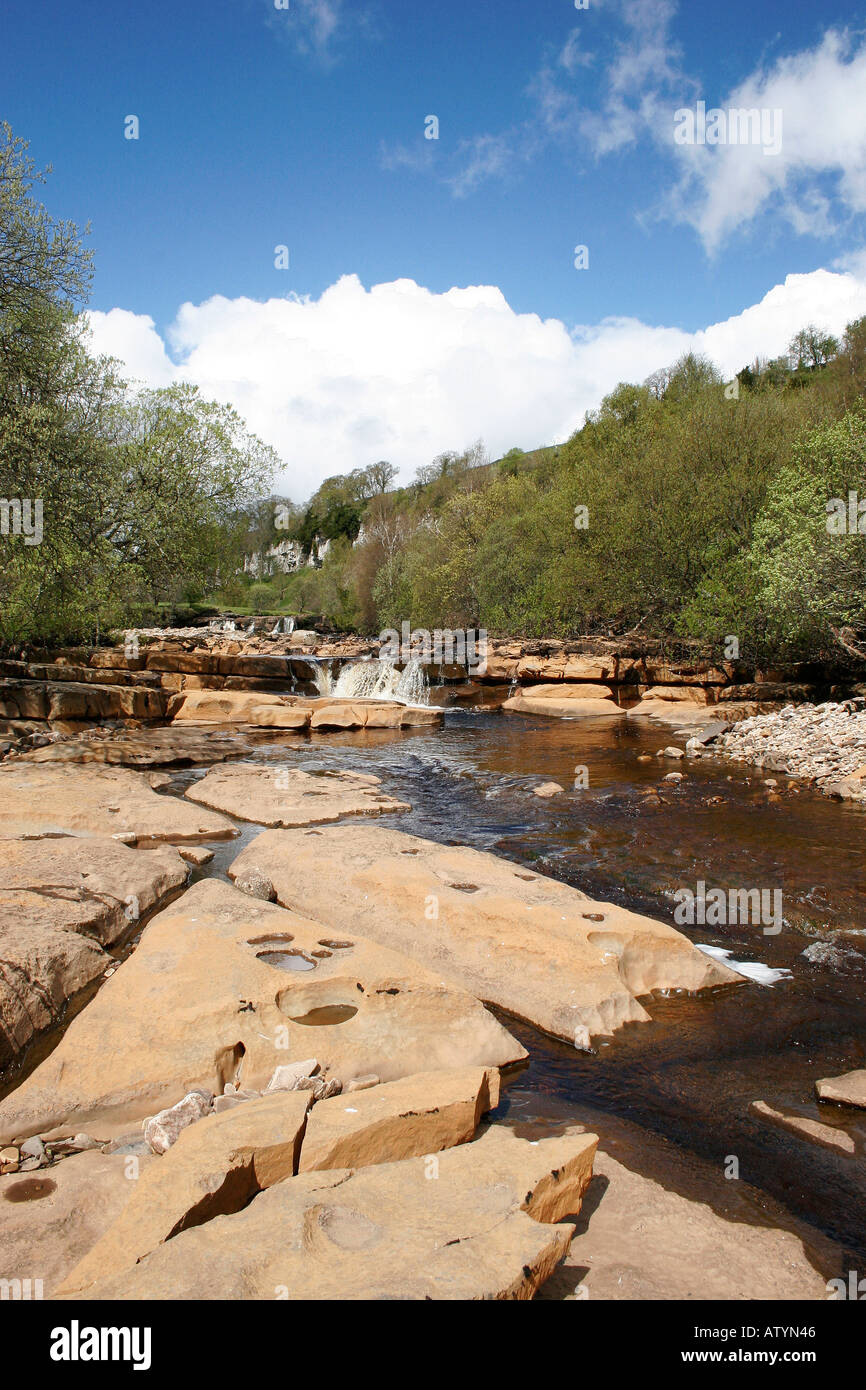 River Swale, Wainwath Force, Swaledale in the Yorkshire Dales Stock ...