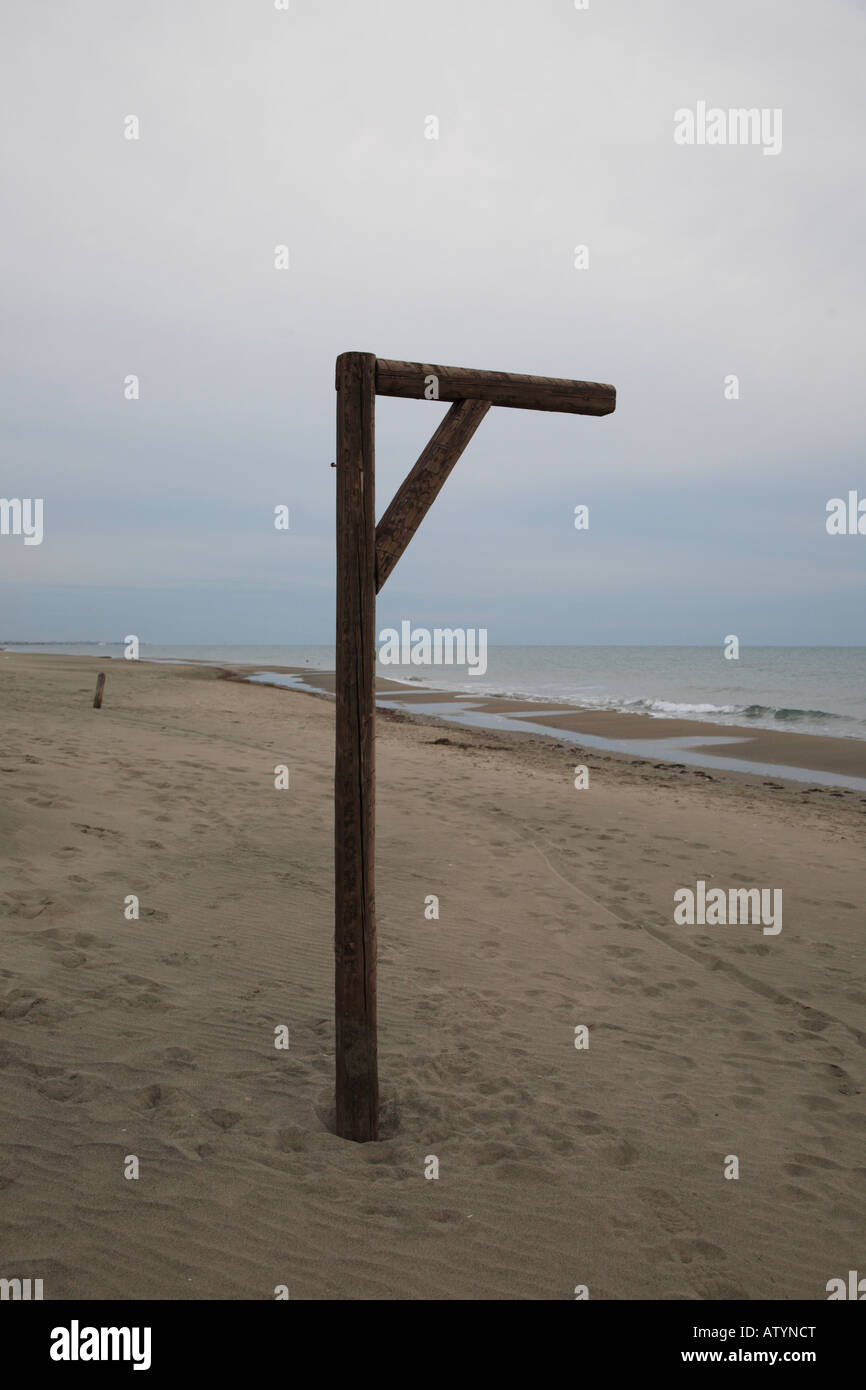 gallows on beach Stock Photo - Alamy