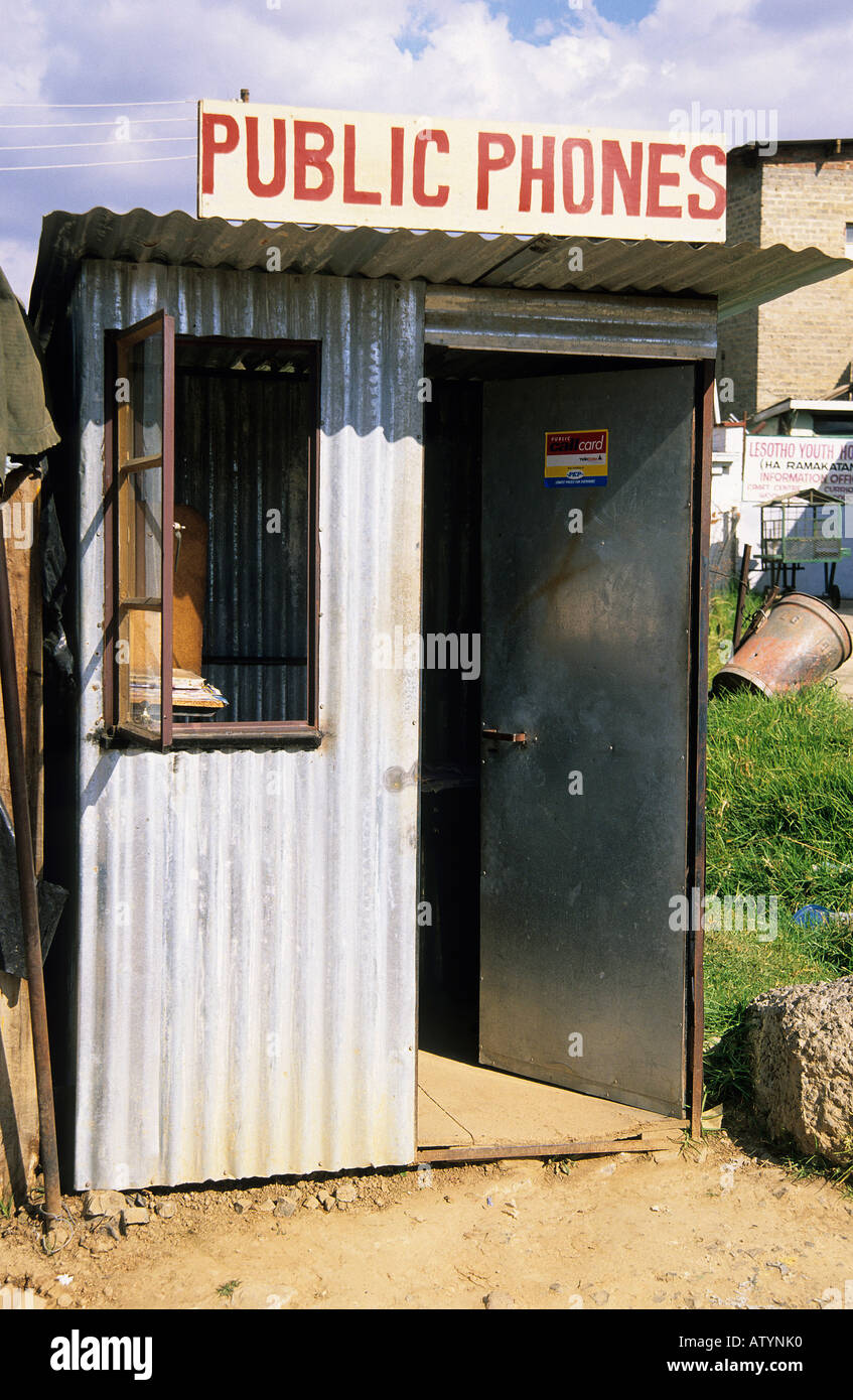 A public telephone booth in Botha Bothe Stock Photo - Alamy