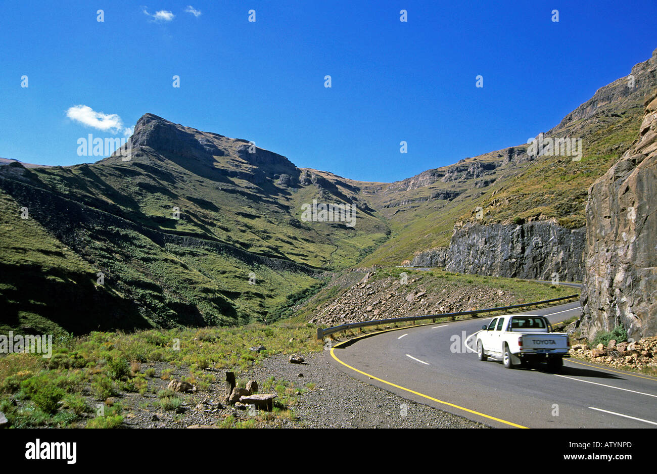 Botha Bothe Katse Dam Road Stock Photo - Alamy