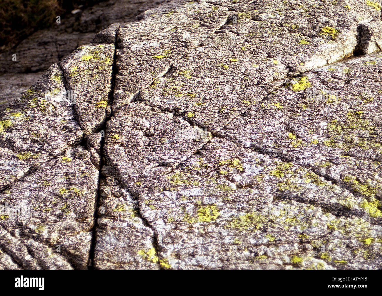 Rock detail Green Gable Cumbria UK Stock Photo - Alamy