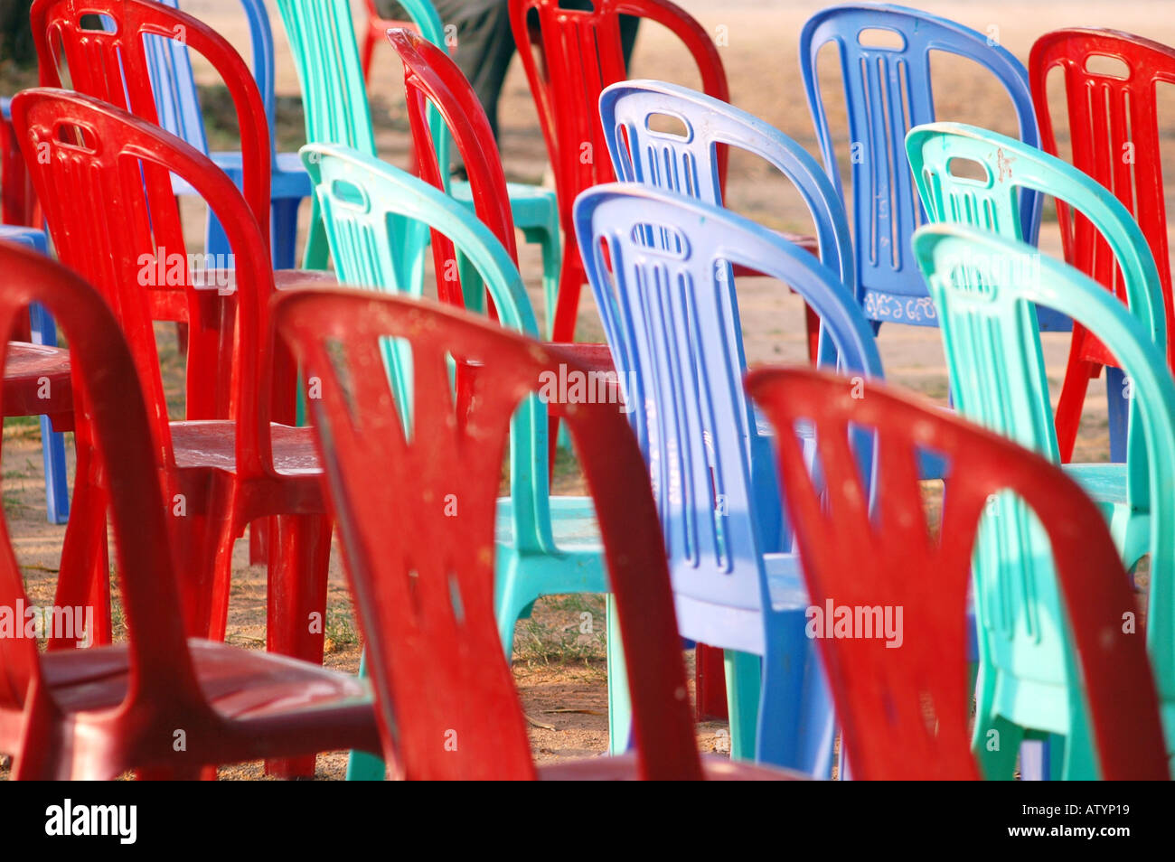 Different colours chairs hi-res stock photography and images - Alamy