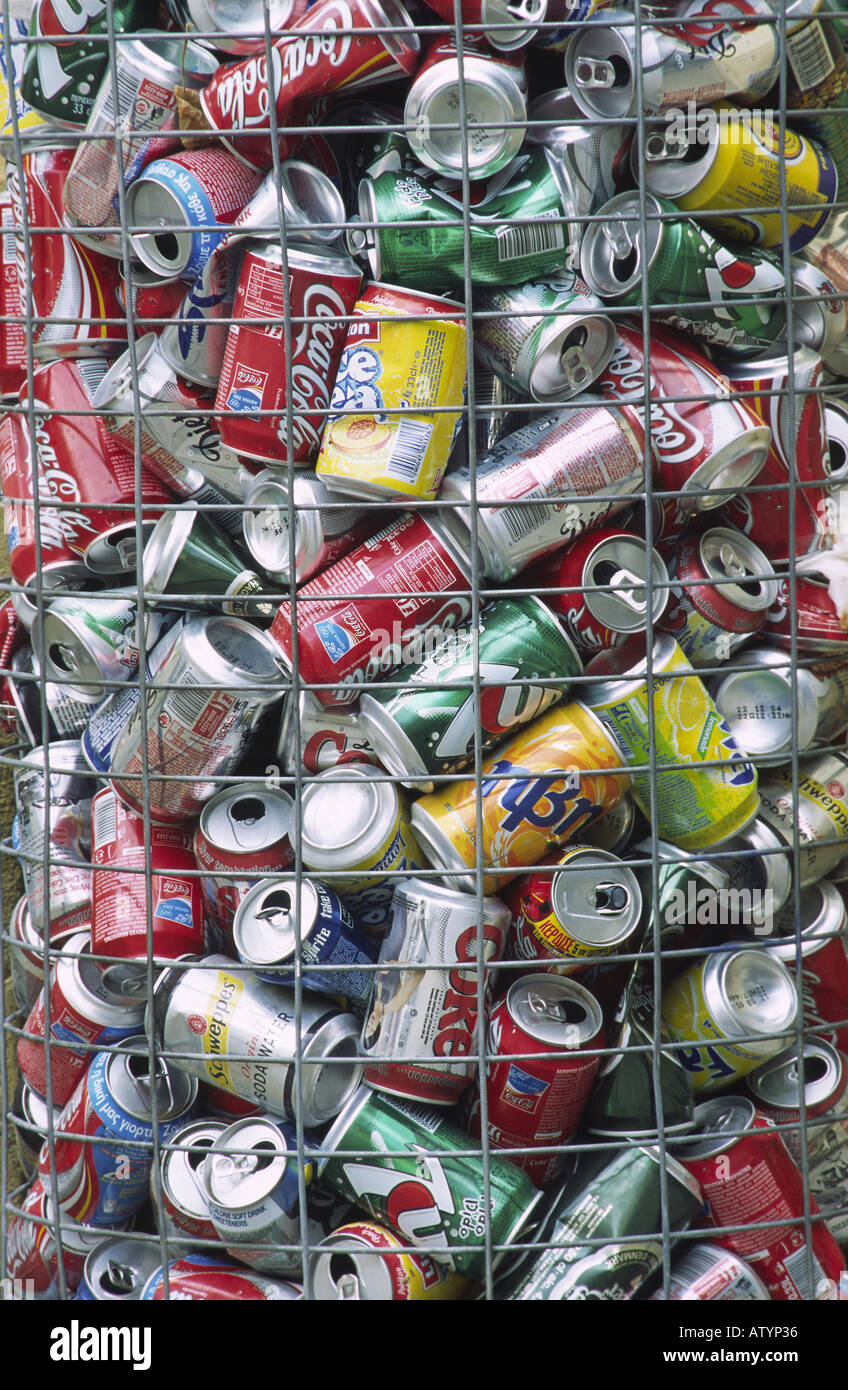 Aluminum cans crushed recycling in hi-res stock photography and images ...
