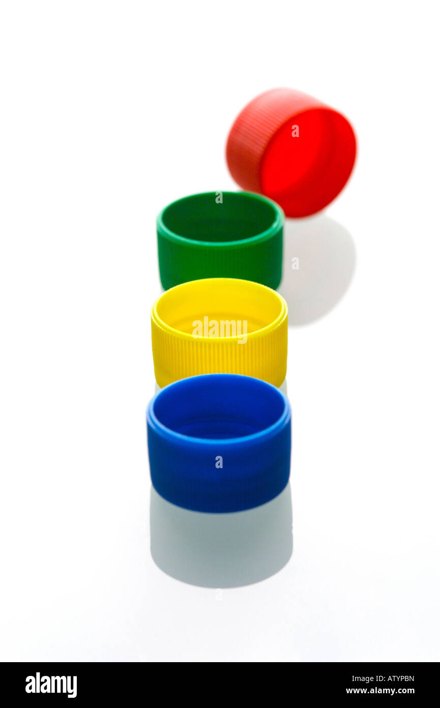 Coloured bottle tops Cut Out Stock Images & Pictures - Alamy
